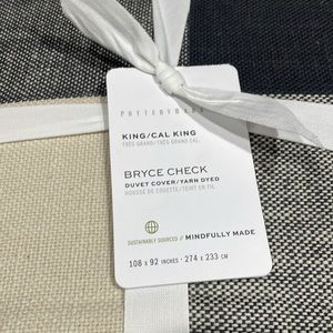 Pottery Barn | Bedding | Pottery Barn Bryce Check Duvet Cover Yarn Dyed Kingcal King New | Poshmark